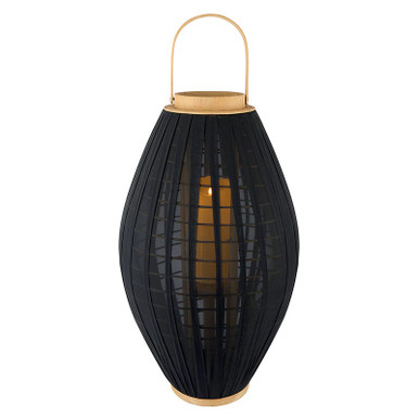 Black Round Bamboo Lantern - Large - [Consumer]47th & Main