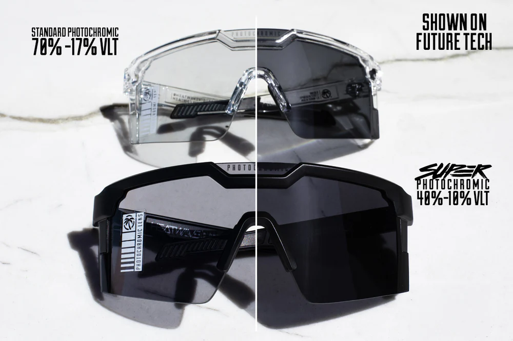 Heat Wave FUTURE TECH SUNGLASSES: SUPER PHOTOCHROMIC LENS Z87+ - Dry ...