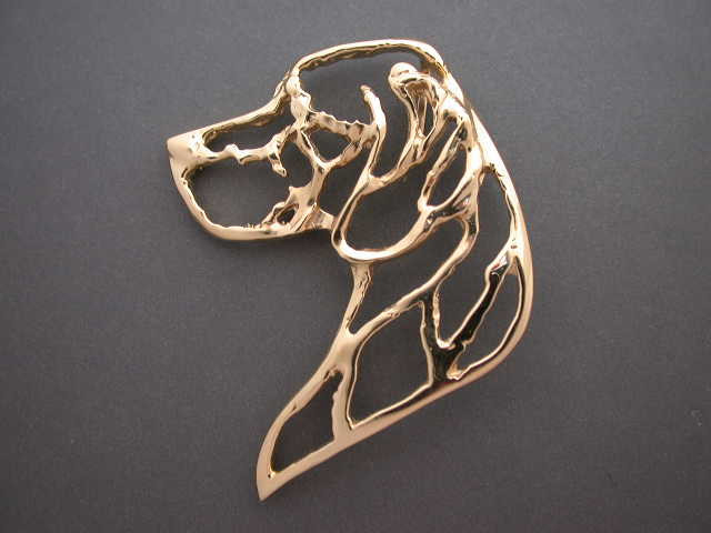 German Shorthair Pointer Head Cutout L Pendant - Originals by Omar