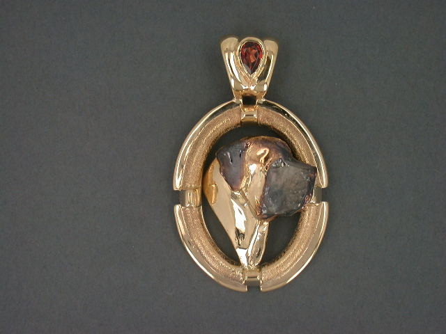 Frame Afri Oval W English Mastiff Pendant - Originals by Omar
