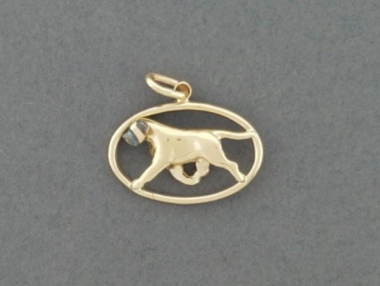 Frame Oval Wire Small With English Mastiff Pendant - Originals by Omar