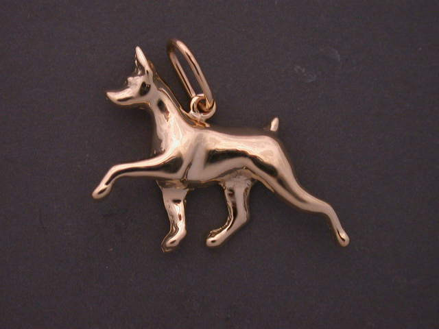 Miniature Pincher Full Body Gating Med Pendant - Originals by Omar