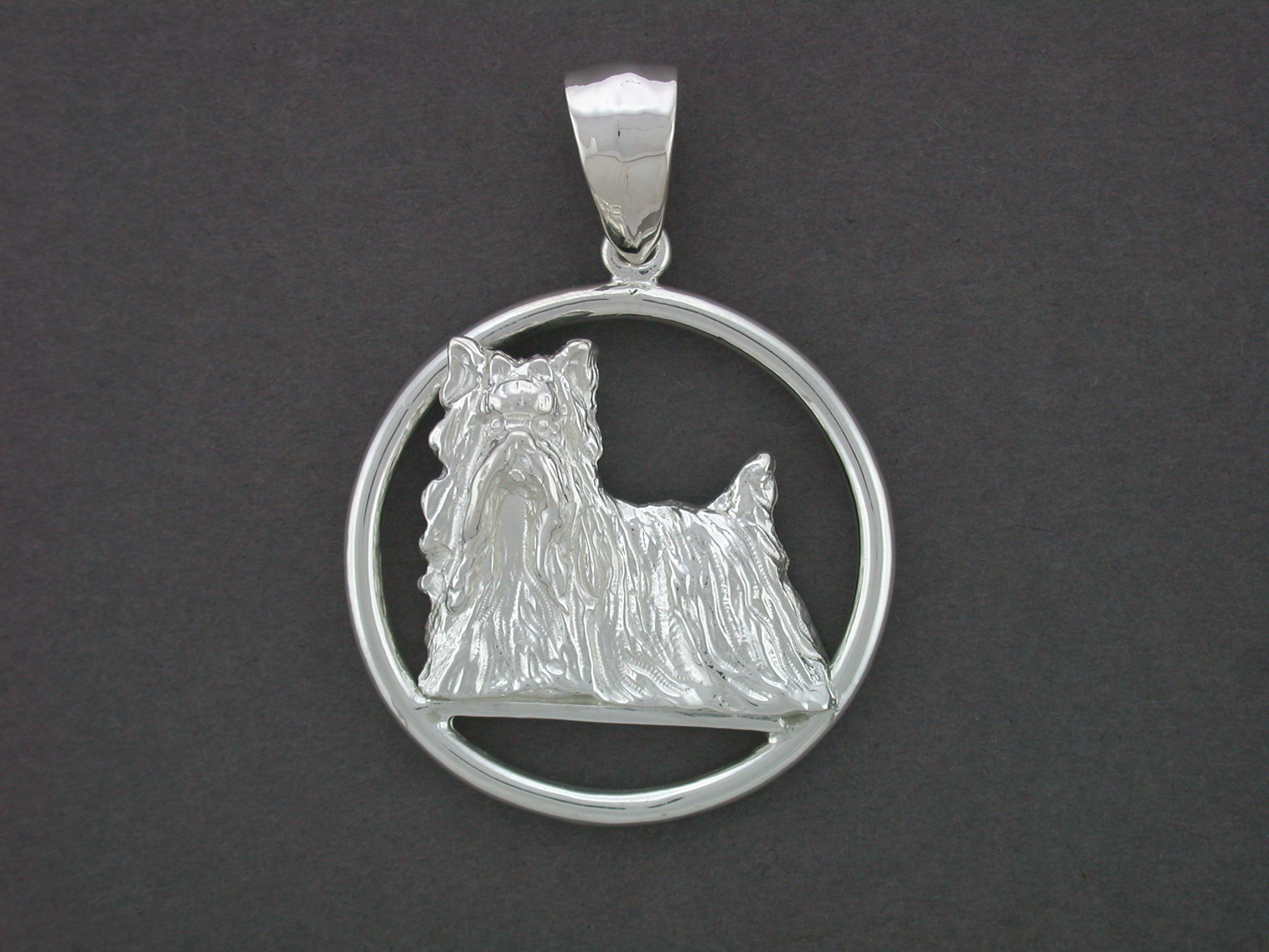 Frame Circle Thick With Yorkshire Terrier Pendant - Originals by Omar