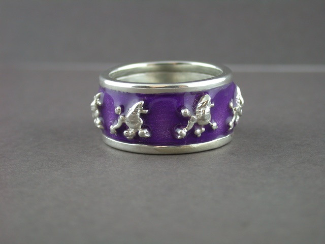 Poodle Ring With Enamel - Originals by Omar
