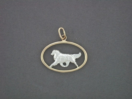 Frame Oval Wire Sm With Collie Pendant - Originals by Omar