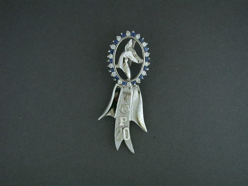 Rosette W Stone Doberman Top 20 Pendant