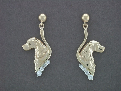 Earrings Snake Frame With English Springer - Originals by Omar