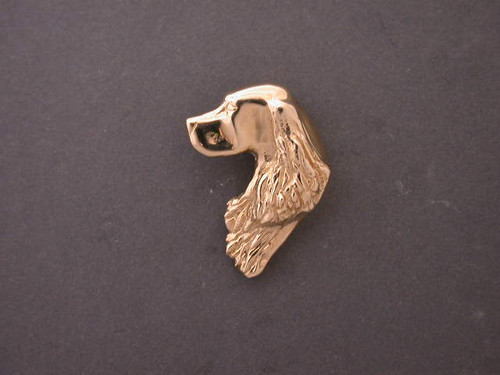 English Springer Spaniel Head Med L Silver Pendant - Originals by Omar