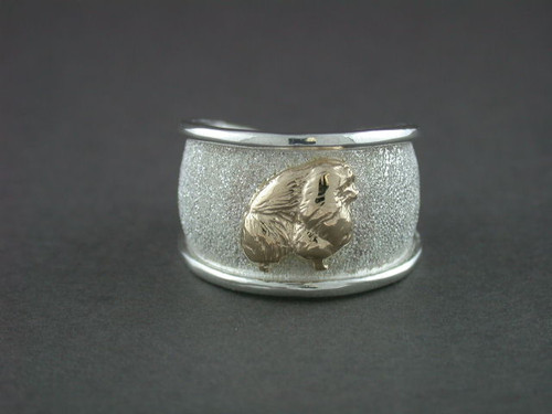 Ring C Band Tapered Rim Wide with Pomeranian full body study ...