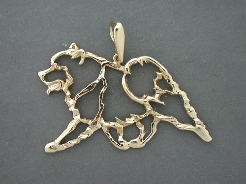 Samoyed Full Body Cutout Gating L Pendant - Originals by Omar