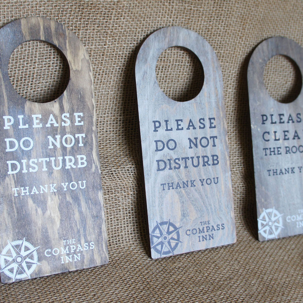 Personalised Do Not Disturb Wooden Door Hanger Signs - DND signs