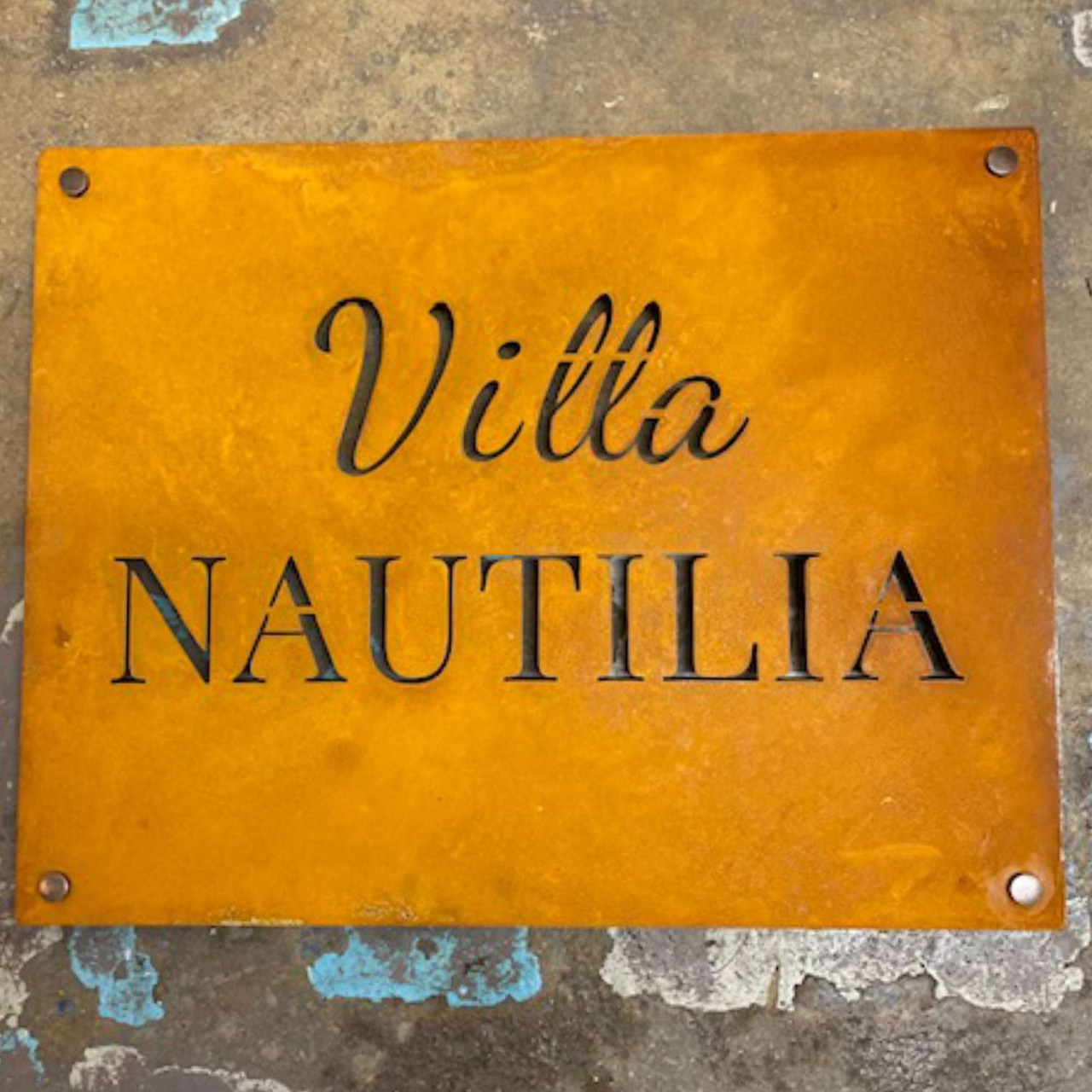 Industrial Look Steel Business Signs - laser cut steel signs, UK made