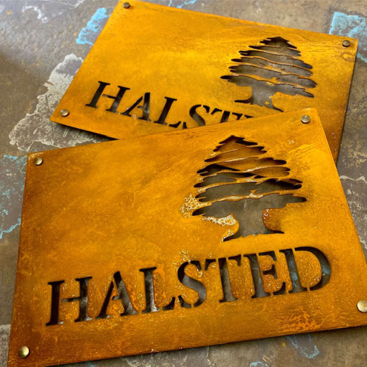 Rusty Steel Hospitality Signs - laser cut Corten steel signs, UK made