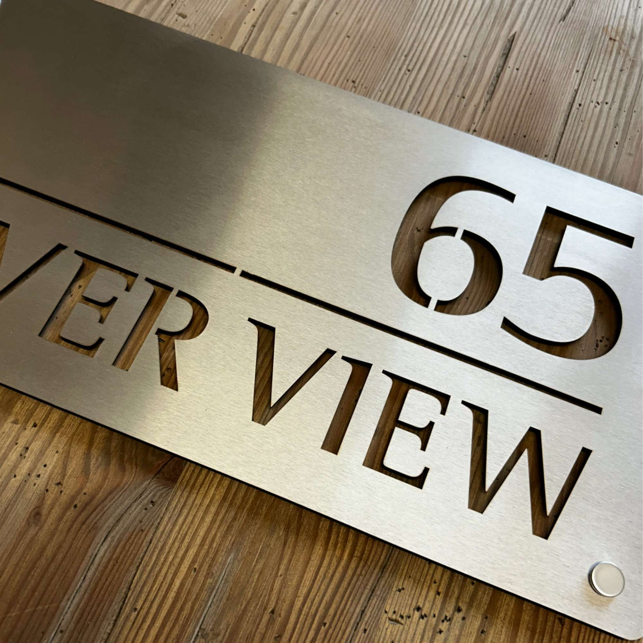 Stainless steel house signs, stainless steel house nameplate, stainless ...