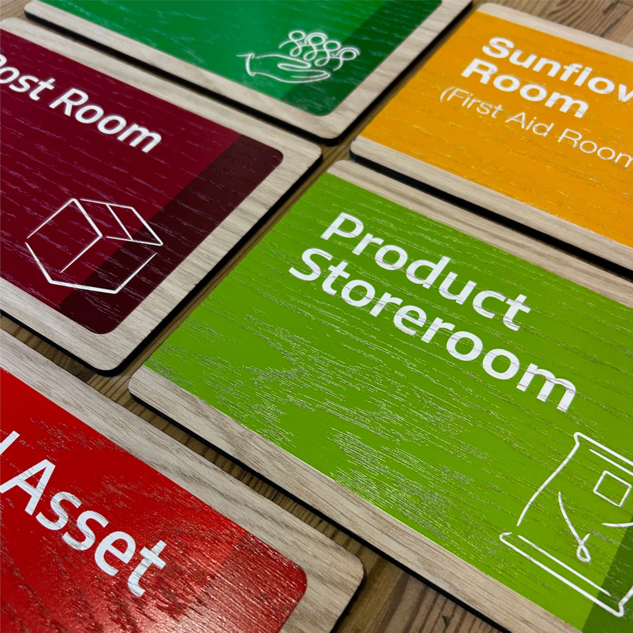 wooden printed signs -oak veneered signs - personalised with your ...