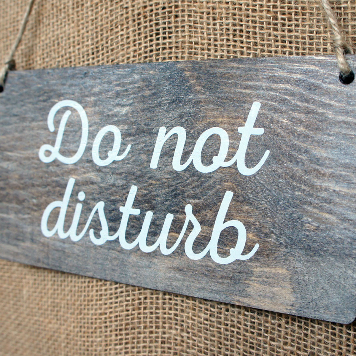 Wooden door hangers - do not disrub signs