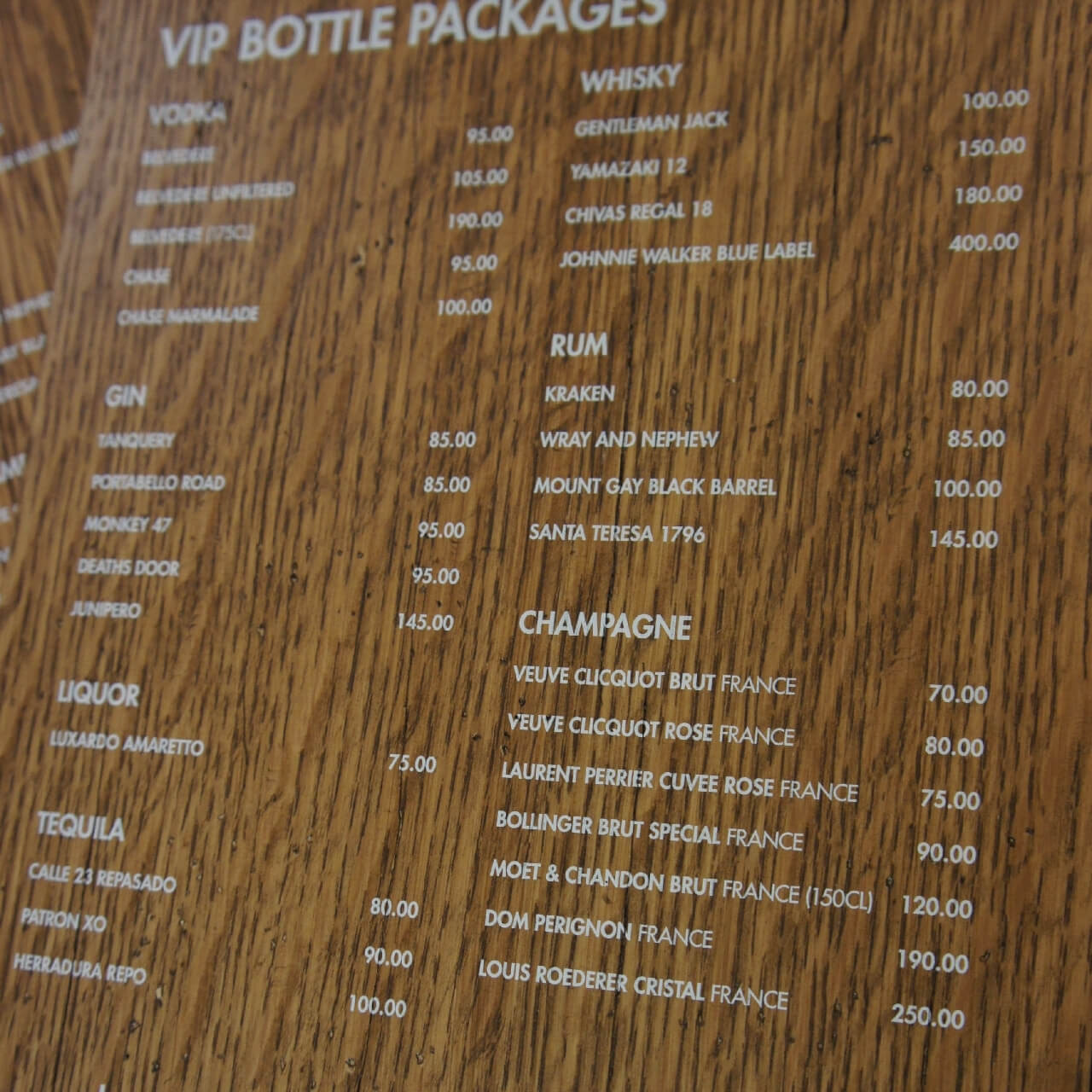 Cam Graphic: wooden printed menus - ideal for corporate and promotional ...