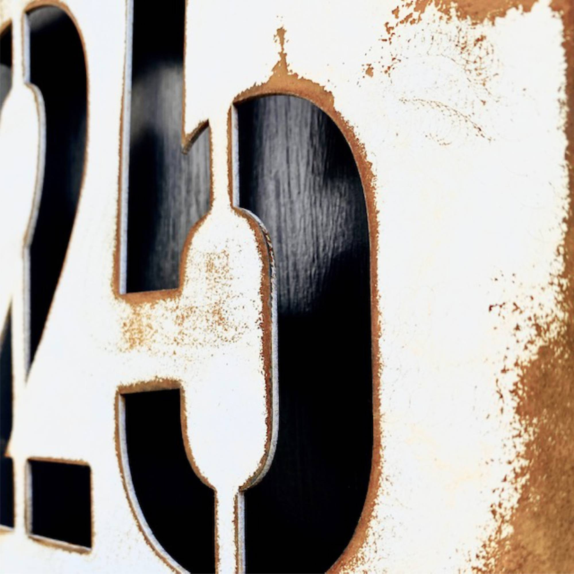 Vintage look painted, distressed and rusty metal house numbers from ...