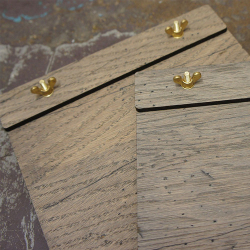 Rustic grey wood wooden wingnut clipboard, different sizes, distressed wood