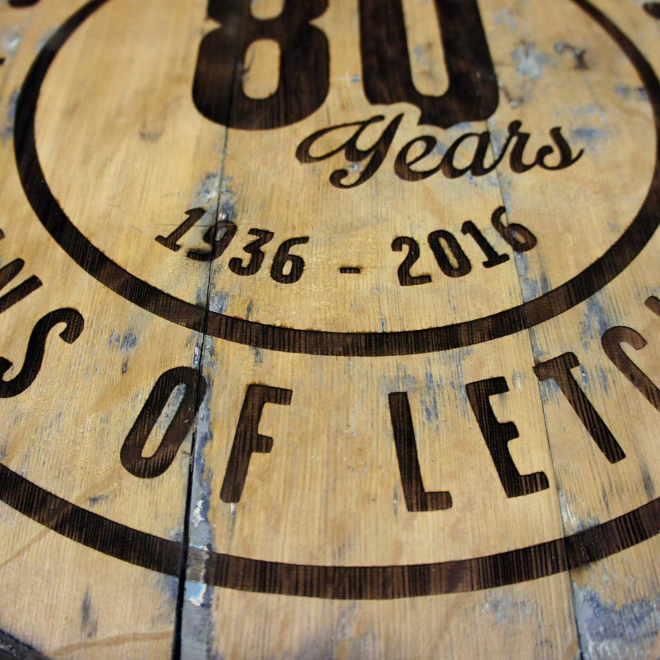 Cam Graphic: wooden engraved barrel end signs - Birthday Personalised ...