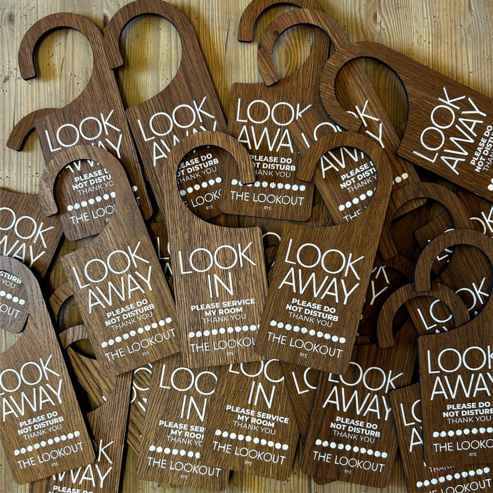 Personalised Do Not Disturb Wooden Door Hanger Signs - DND Signs