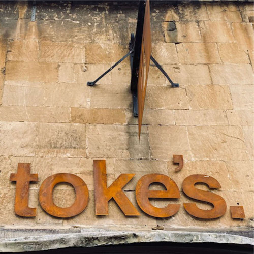Industrial Look Steel Lettering - rusty steel lettering, weathered ...