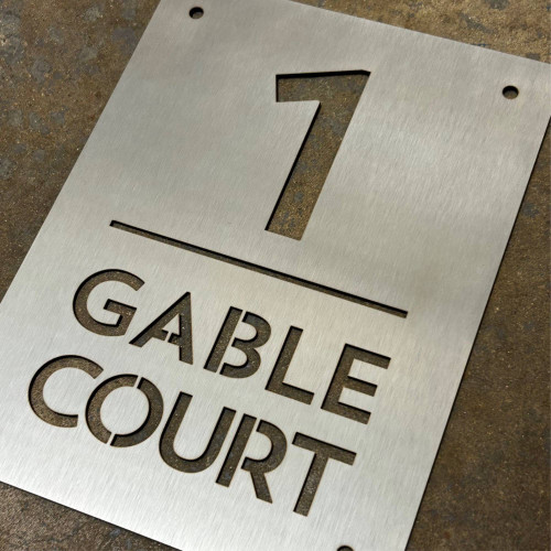316 stainless steel house and business sign, steel house signs, UK made