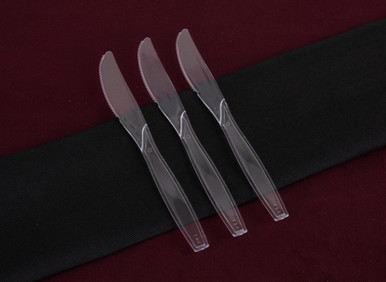 Clear Knives (50 count) - Kosher Gourmet