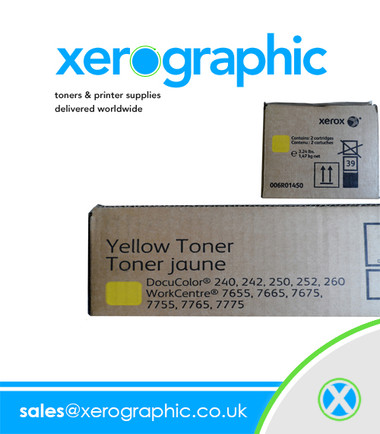 Xerox D C 240, 242, 250, 252, 260 Genuine Twin Pack Yellow Toner ...