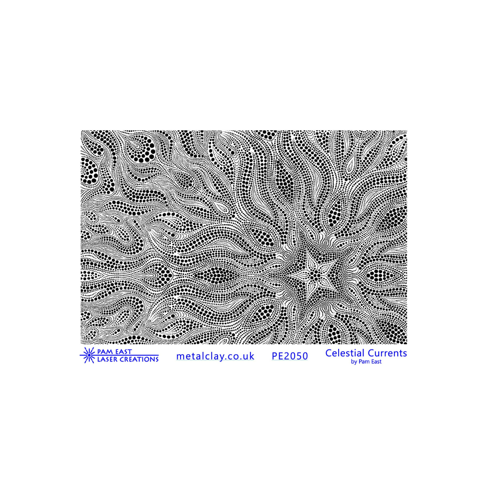 Pam East Texture Mat - Celestial Currents | Texture Tile | Metal Clay Ltd