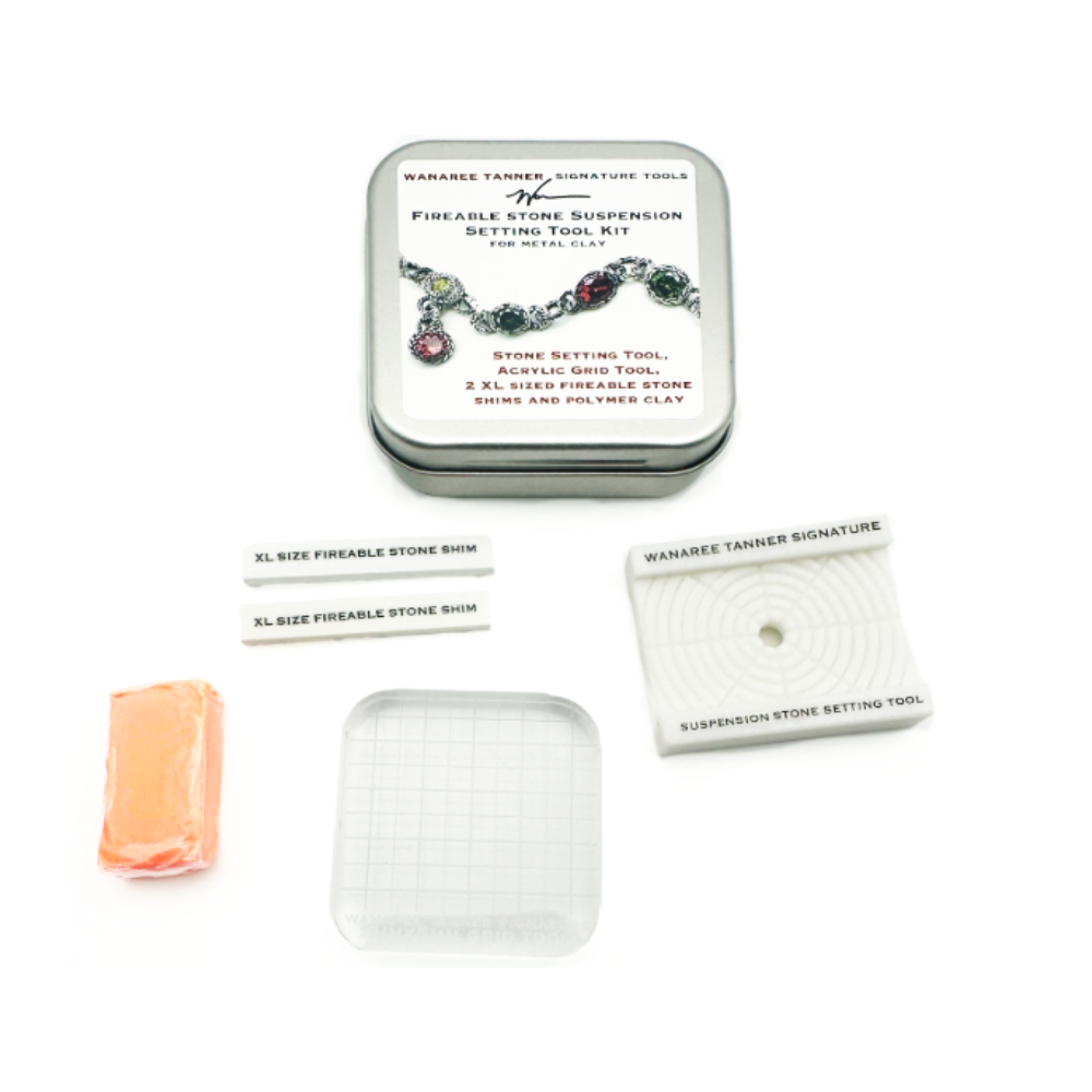 Wanaree Tanner Fireable Stone Suspension Setting Tool Kit | Metal Clay Ltd