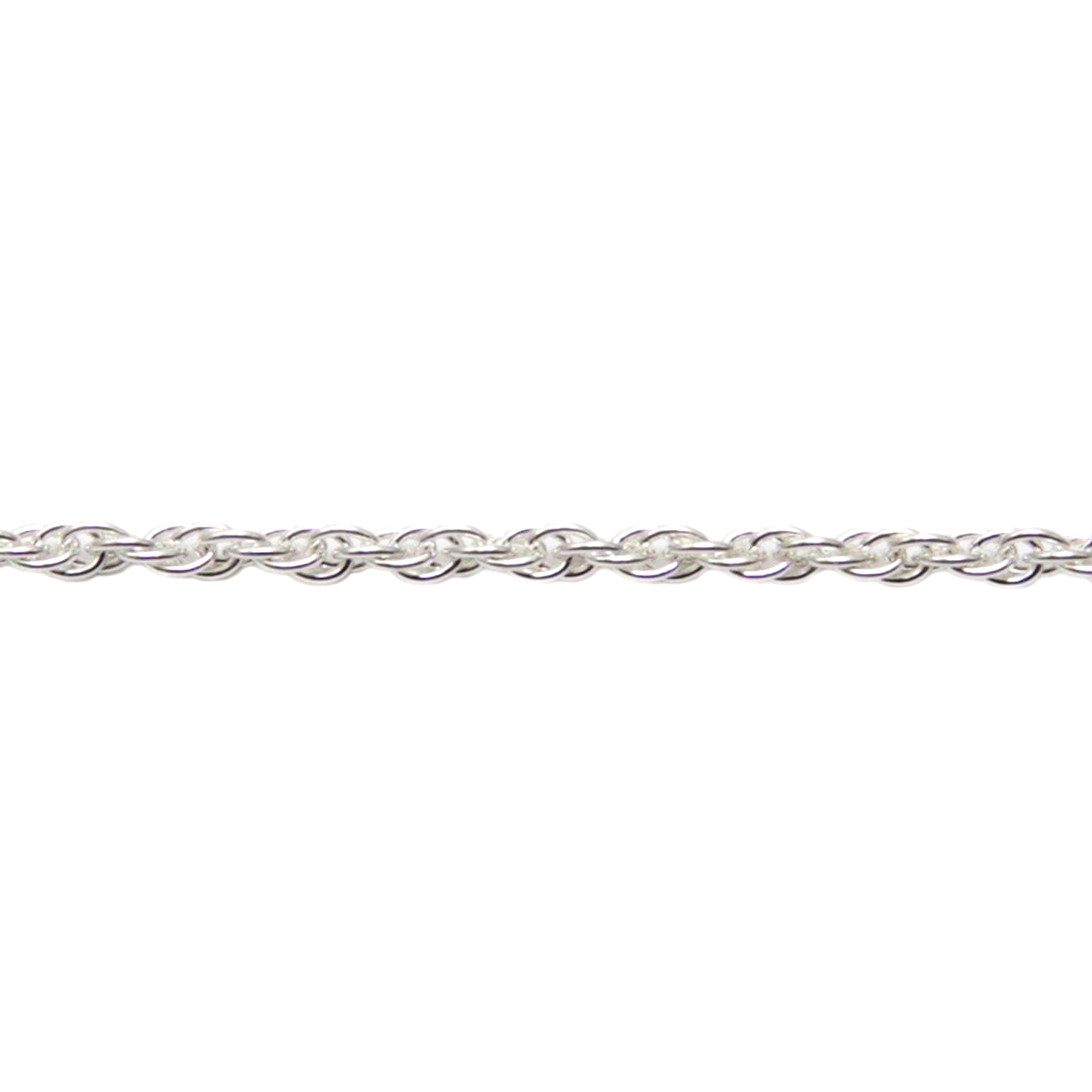 French Rope Finished Chain - Sterling Silver - 50cm