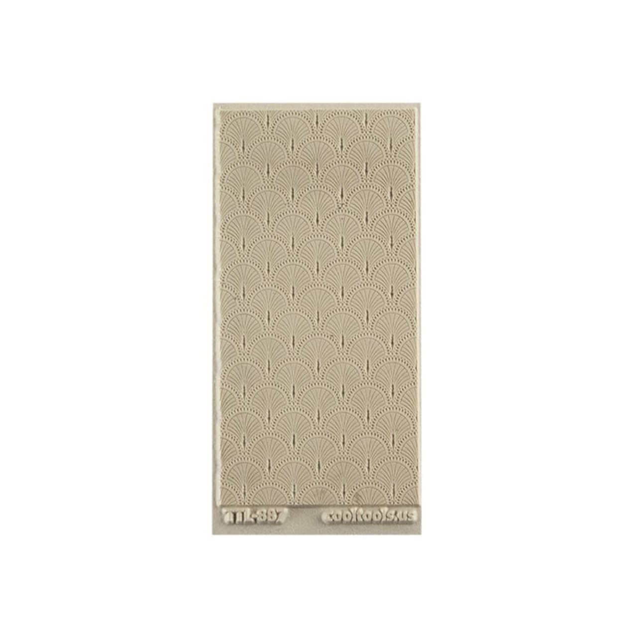 Texture Tile Art Deco Shells Embossed Texture Tiles Metal Clay Ltd