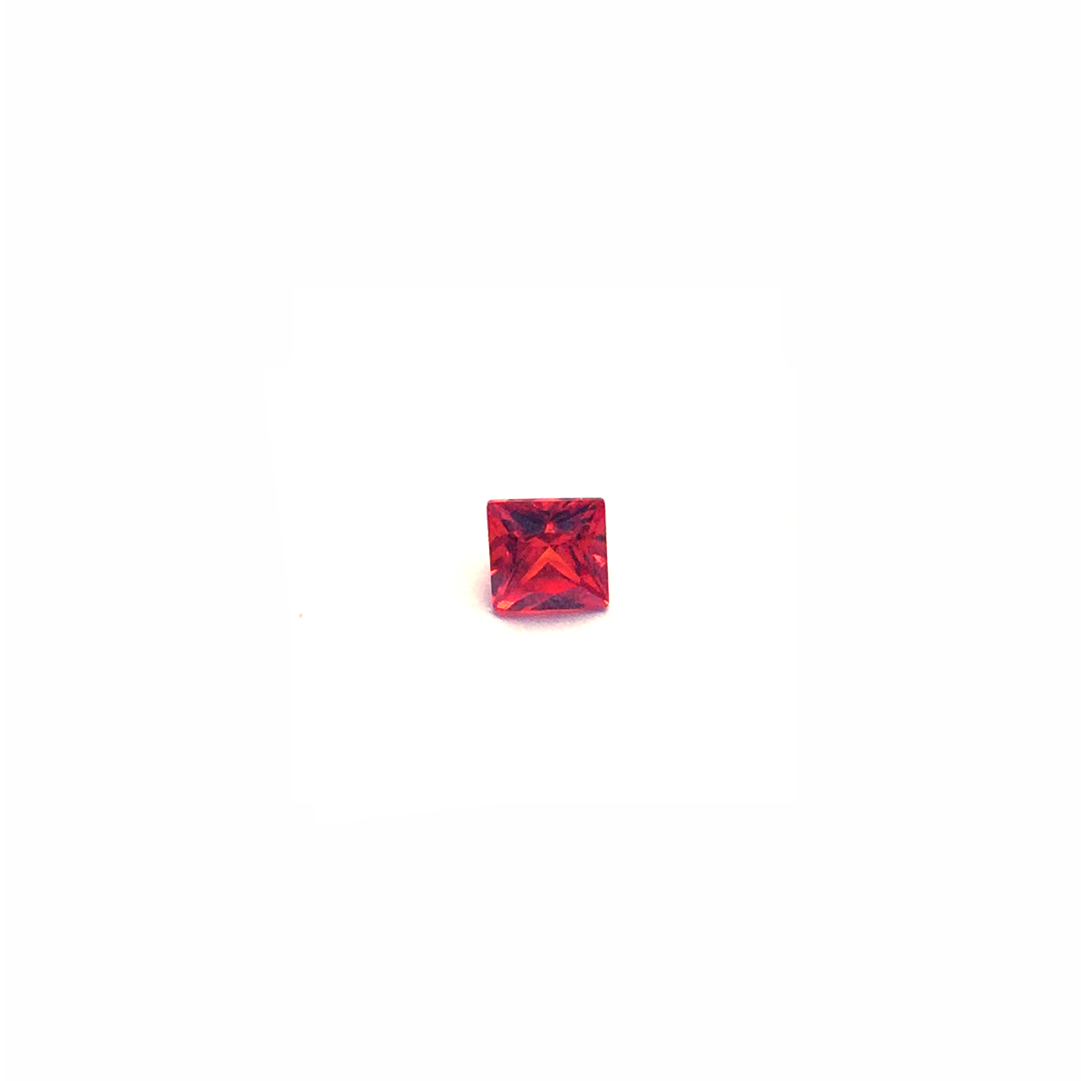 Lab Created Gemstone - Garnet Square | Kiln Safe Gemstones | Metal Clay Ltd