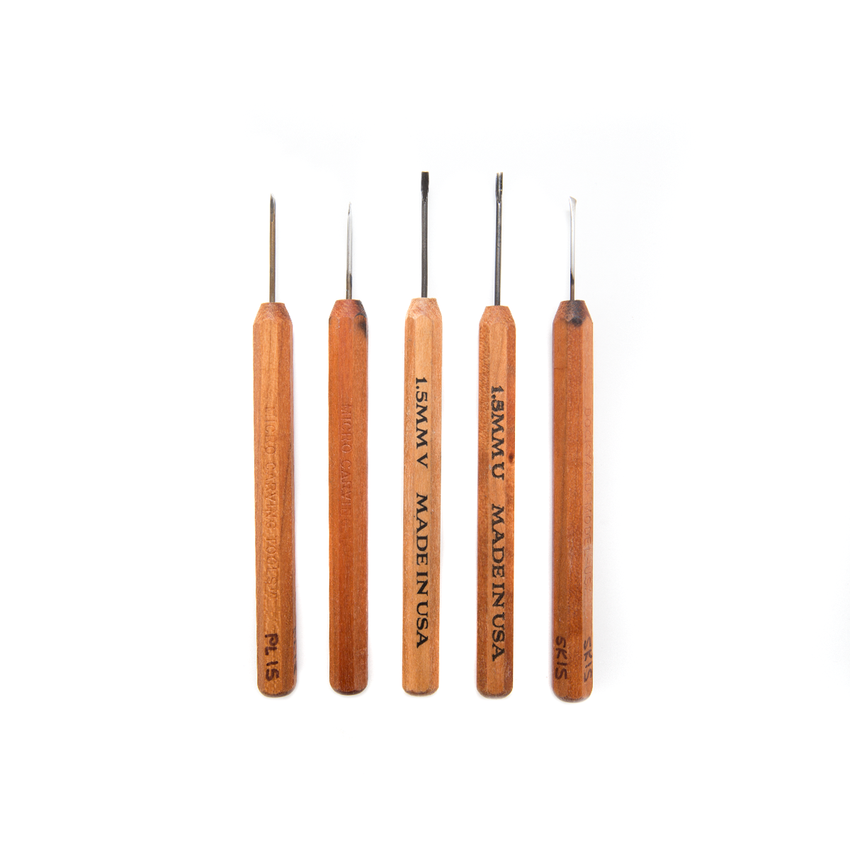 Dockyard Micro Carving Tools - 1.5mm Carving Tool Set of 5 | Metal Clay Ltd