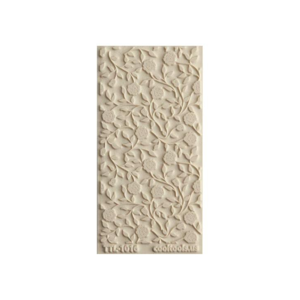 Texture Tile - Roses & Vines | Texture Tiles | Metal Clay Ltd