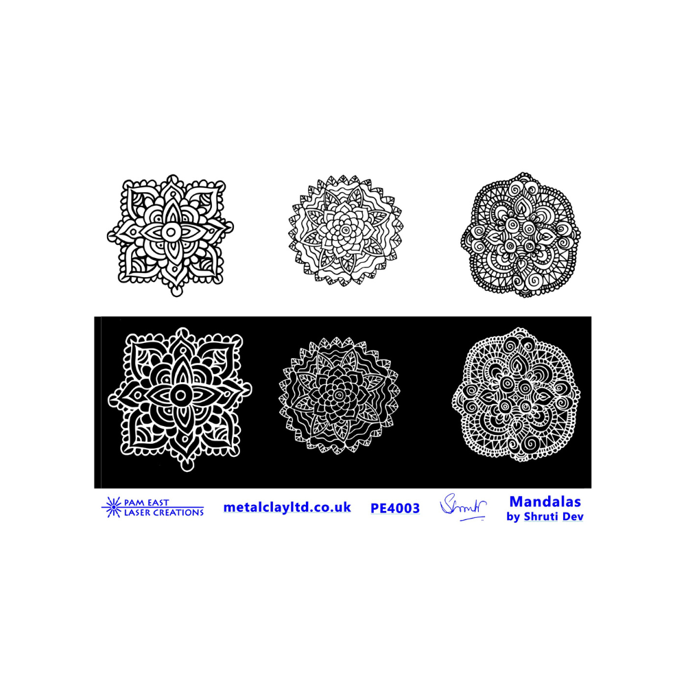 Pam East Texture Mat - Mandalas by Shruti Dev | Texture Tile | Metal Clay Ltd