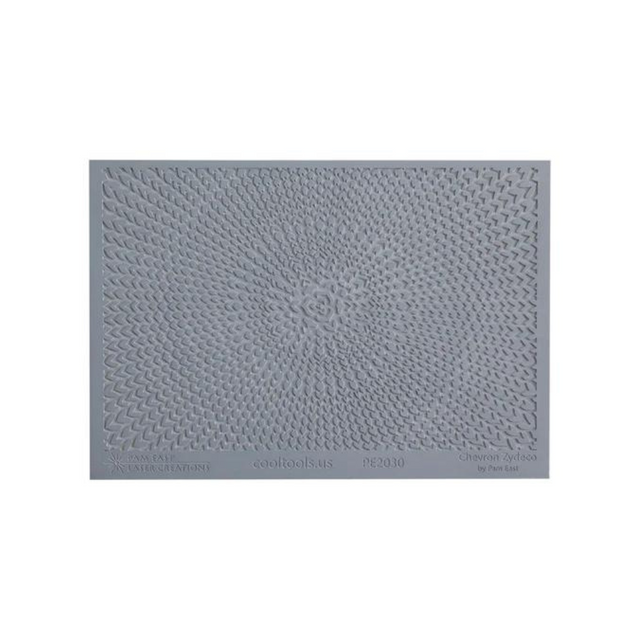 Pam East Texture Mat - Chevron Zydeco | Texture Tile | Metal Clay Ltd