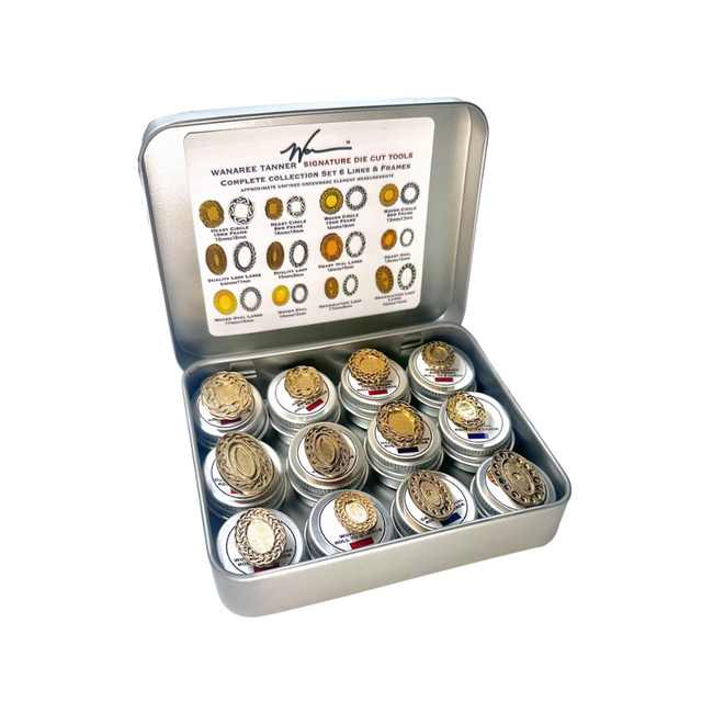 Wanaree Tanner Die Cut Tool Set 6 - Links & Frames | Metal Clay Ltd