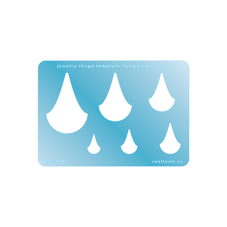 Jewellery Shape Template - Long Empire Drop | Shape Templates | Metal ...