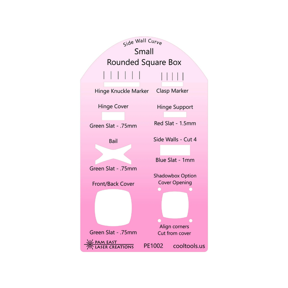 Pam East Small Rounded Square Box Template | Shape Templates | Metal ...