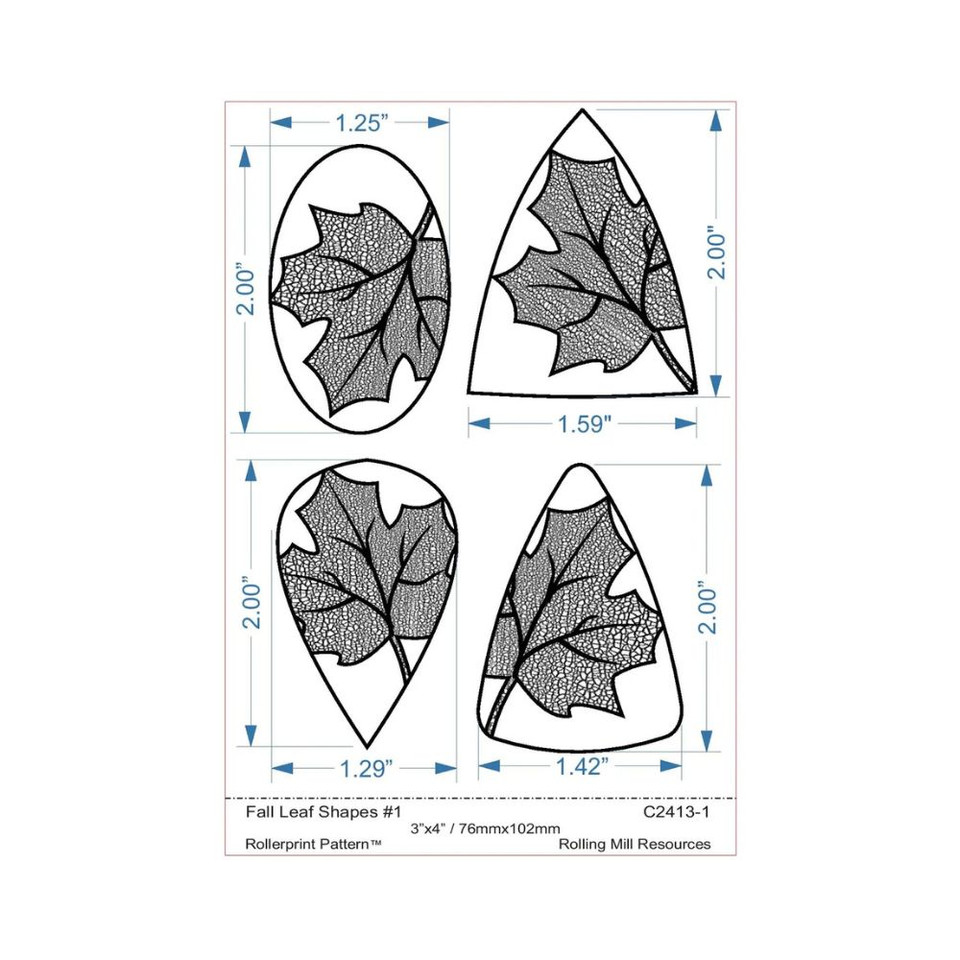 RMR Laser Texture Paper - Fall Leaf Shapes #1 - 76 x 102mm