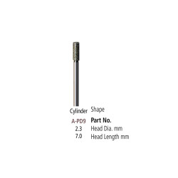 Plated Diamond Points - Cylinder - 2.3mm | Foredom | Metal Clay Ltd