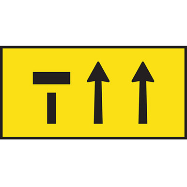 Left Lane Closed (symbolic - 2 lanes in direction of travel) Boxed Edge ...