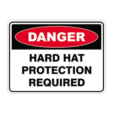 Danger Sign - Hard Hat Protection Required - SAYKA