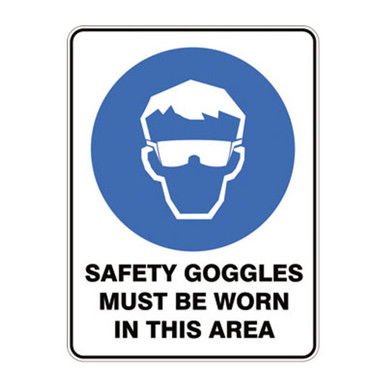 Mandatory Sign - Safety Goggles Must Be Worn - SAYKA