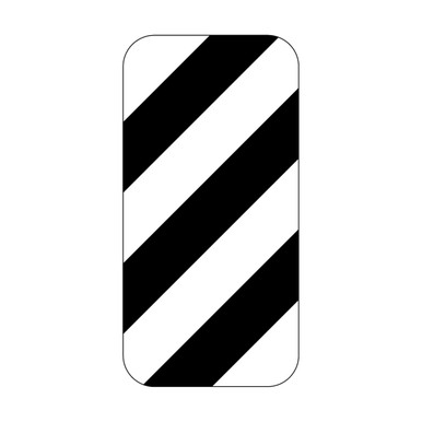 Hazard Width Marker (Right) Sign - 225 x 450mm - SAYKA