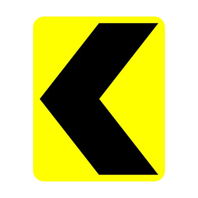 Hazard Chevron Alignment Marker (Left Chevron) Sign - 600 x 750mm - SAYKA