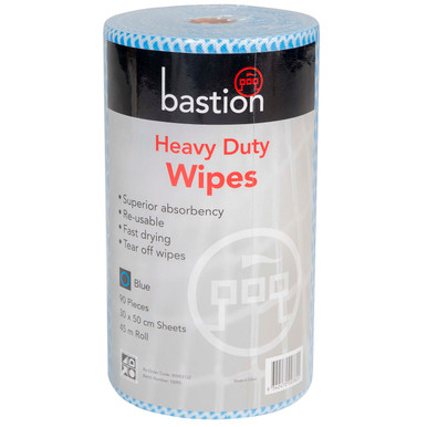 Blue Heavy Duty Cleaning Wipes - 45m Roll - Sheet Size 30 x 50cm | SAYKA