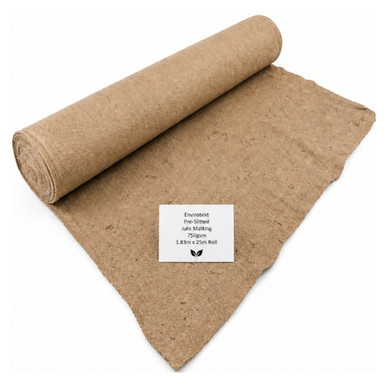 Envirotekt Jute Matting 750gsm Pre-Slitted - 1.83m x 25m Roll | SAYKA